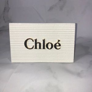 Chloe | Accessories | New Chloe Store Display Sign Stand Stone Gold ...